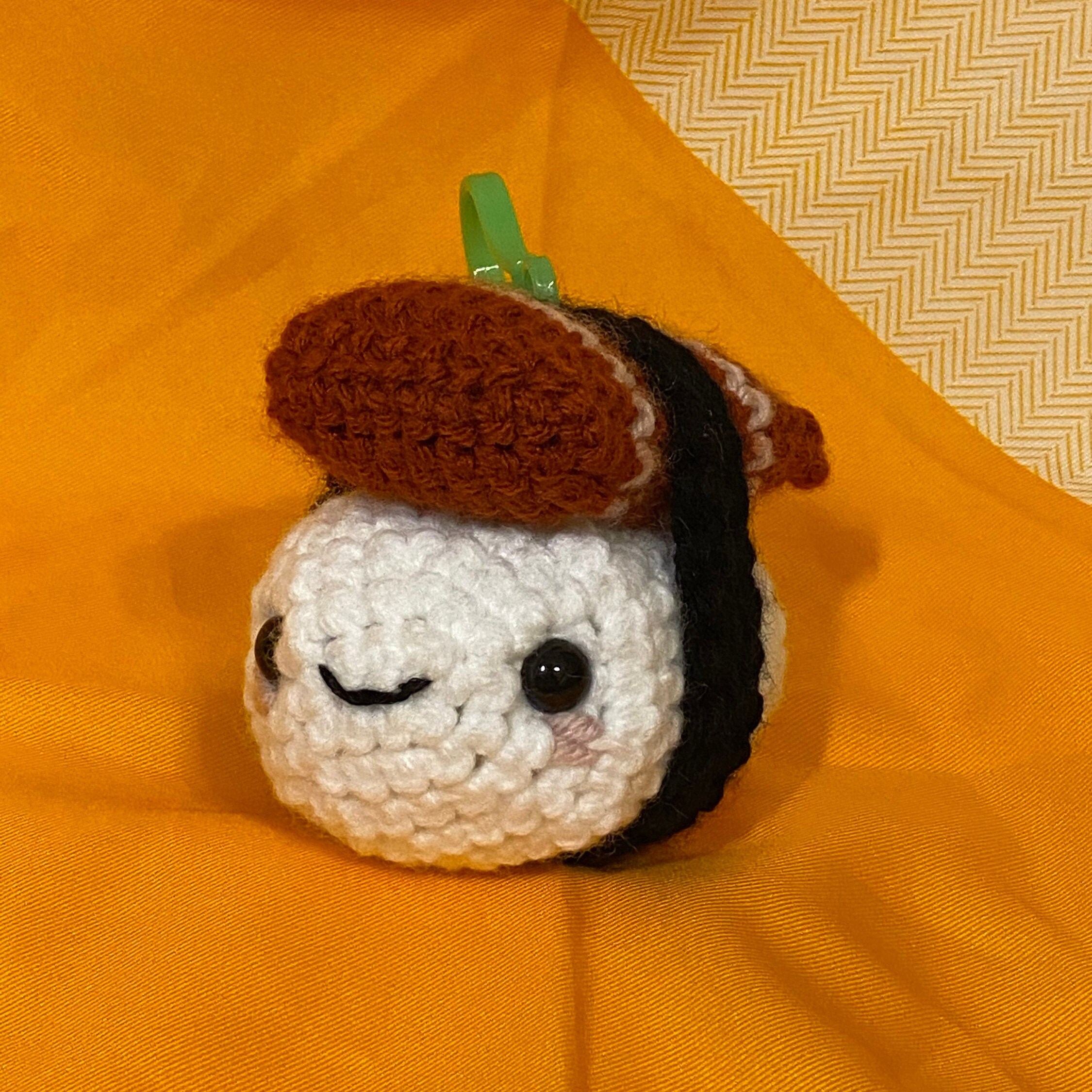 Mini Sushi Crochet Keychains, Shrimp Sushi, Egg Sushi, Salmon Roe Sushi ...