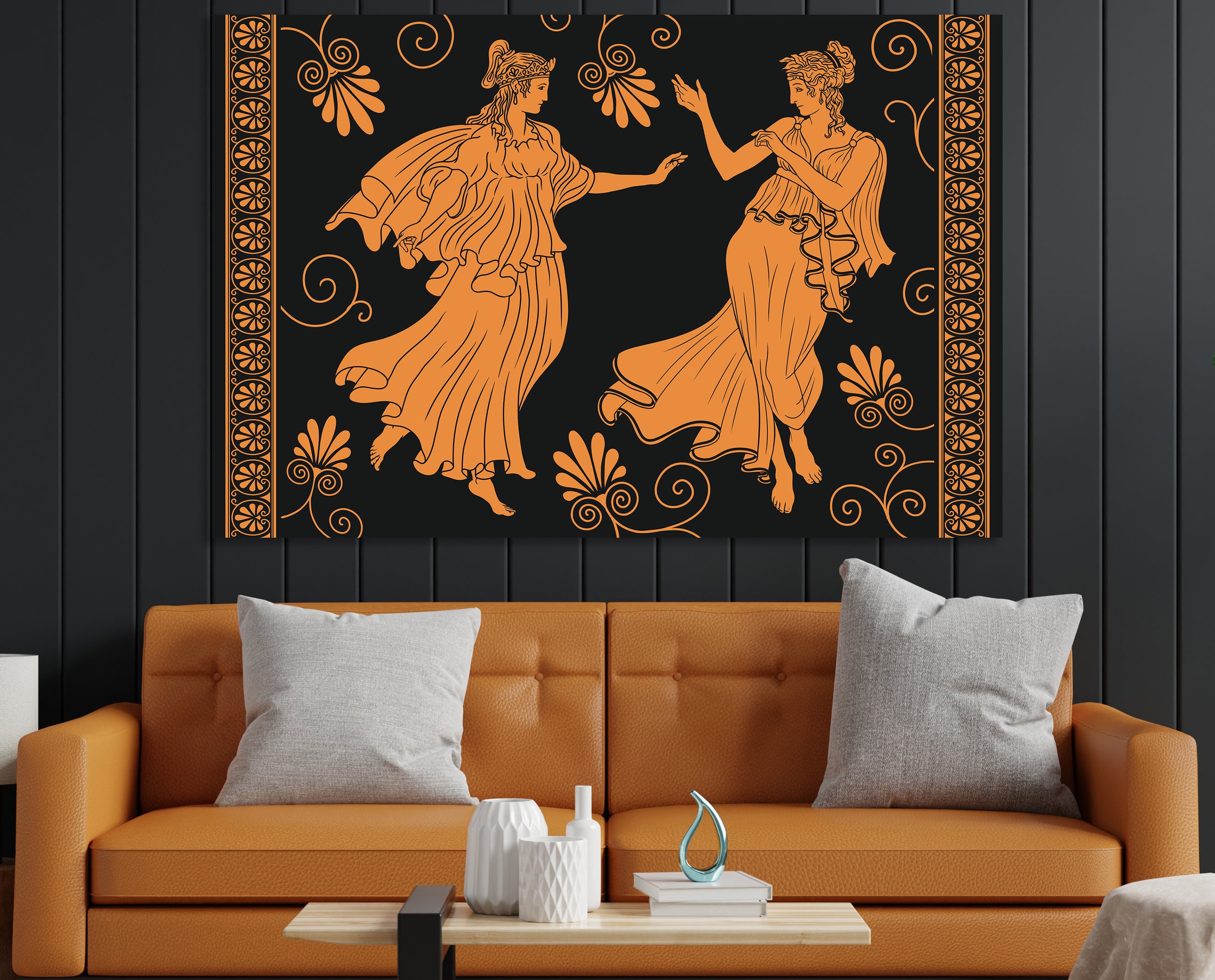 Ancient Greek Girls Canvas Wall Decor Ancient Greek Girls in Tunics Are ...