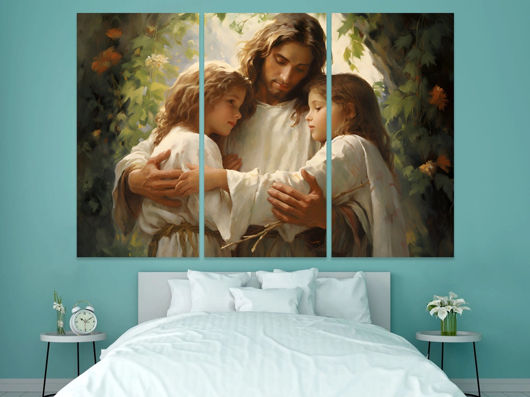 Jesus Christ Canvas Print Religious Art God's Son Extra Large Canvas Christian Wall Decor ...
