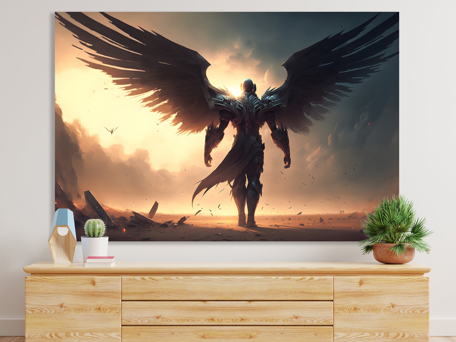 Warrior Angel Canvas Wall Art Archangel Canvas Wall Art Angel of ...