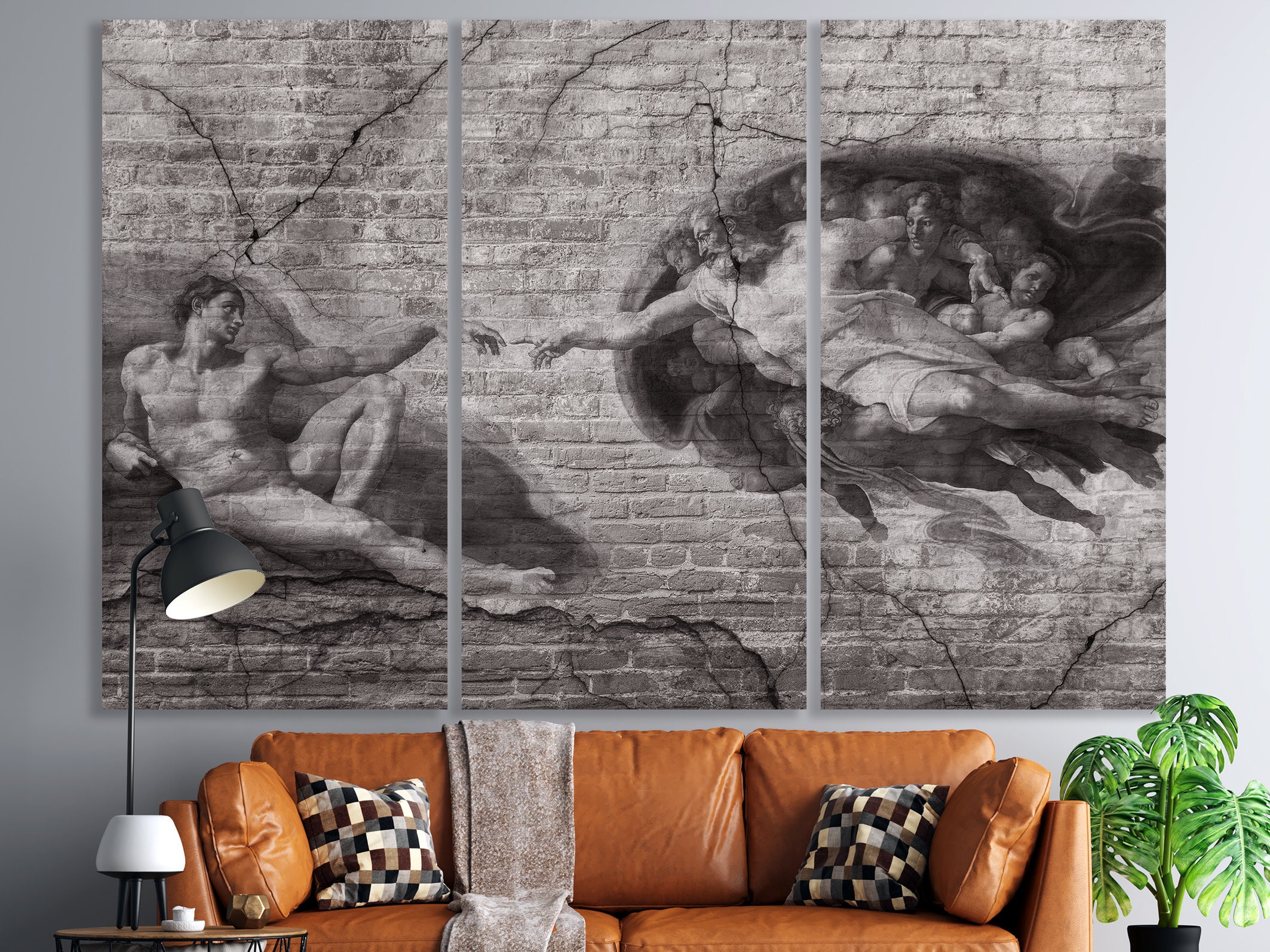 Creation of Adam Canvas Urban Style Art Creation of Adam Hand - Etsy