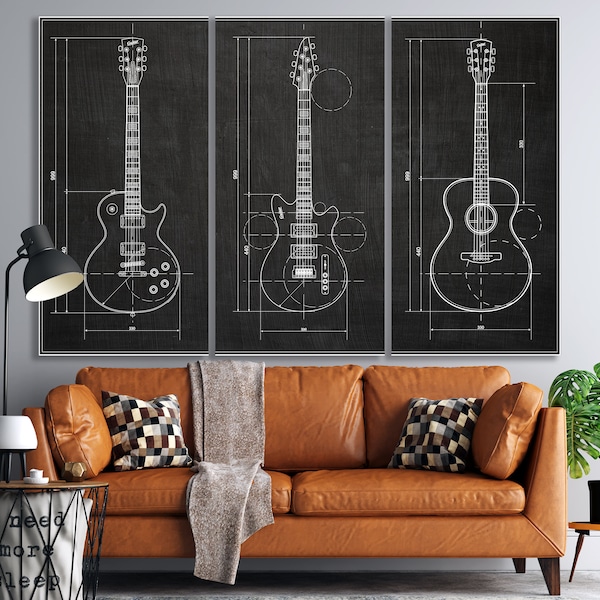 Vintage Guitar Art - Etsy