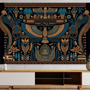 Egyptian Print Canvas Egyptian Wall Art Decor Mythology Wall Art ...