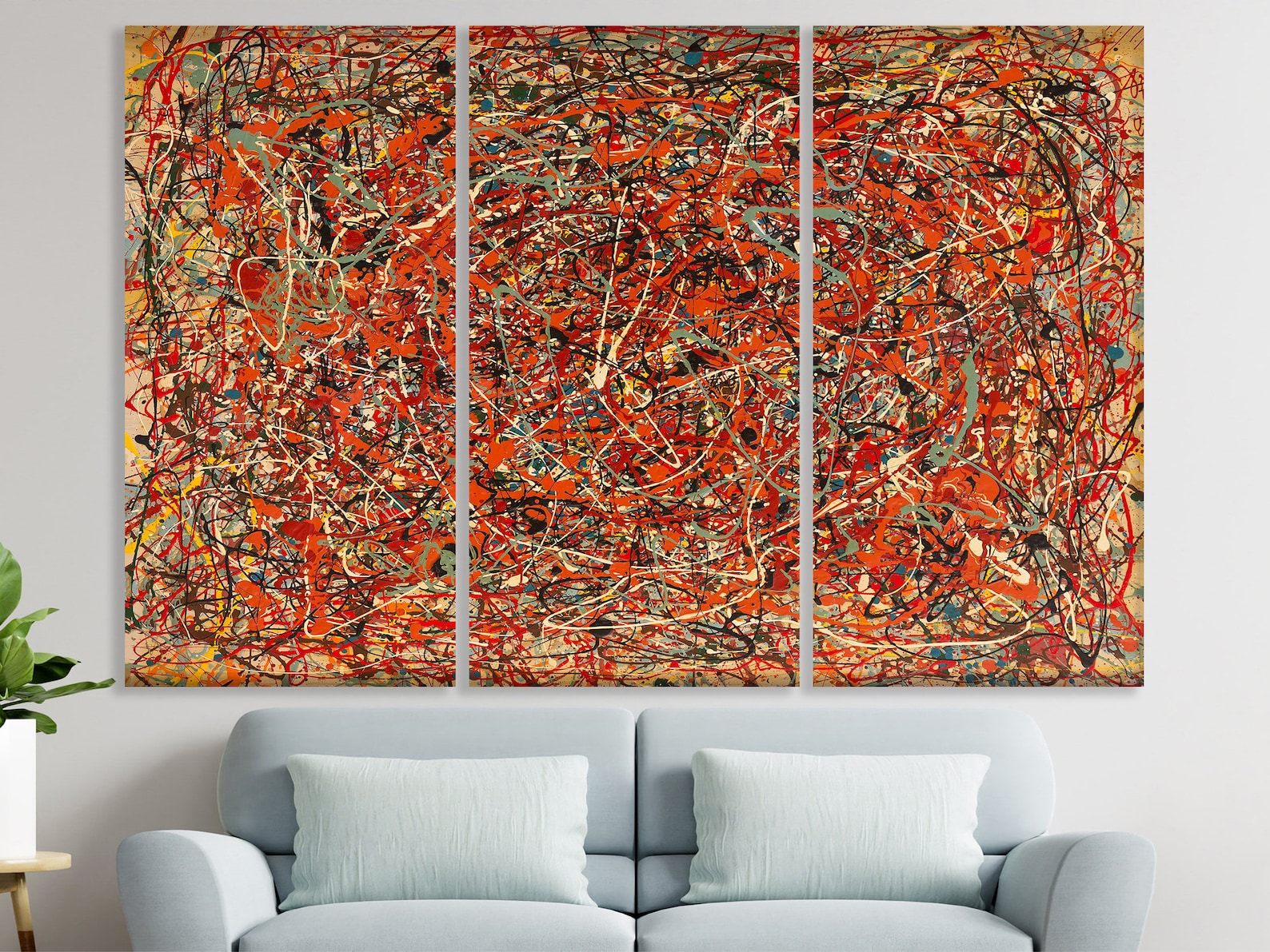 Jackson Pollock Art Canvas Wall Art Canvas Modern Abstract Reproduction ...