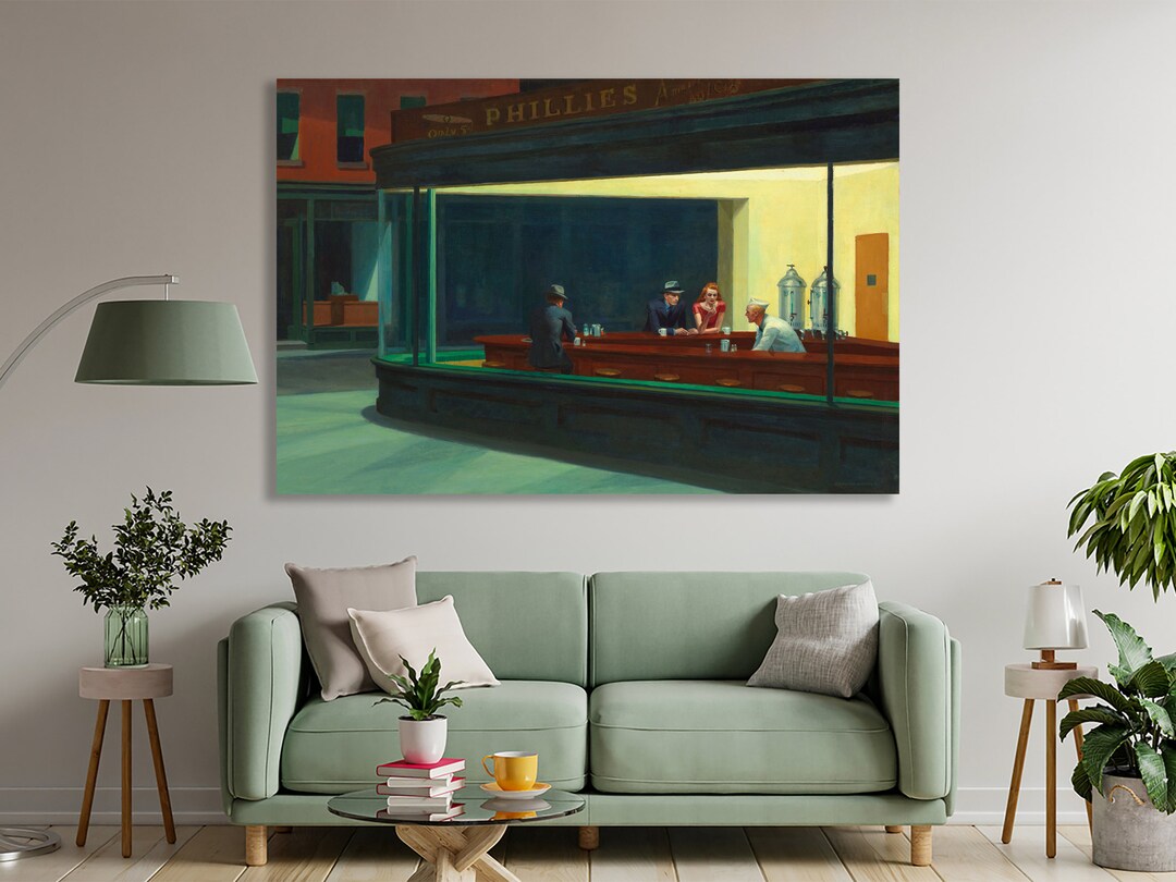 Edward Hopper Canvas Wall Art Decor Nighthawks Artist Edward Hopper ...