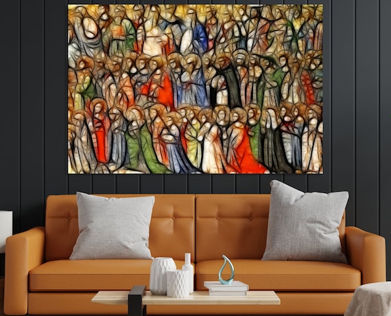Modern Religious Wall Art All Saints Canvas Contemporary | Etsy