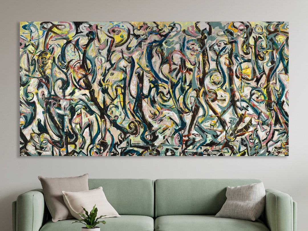 Jackson Pollock Art Canvas Wall Art Canvas Modern Abstract Reproduction ...