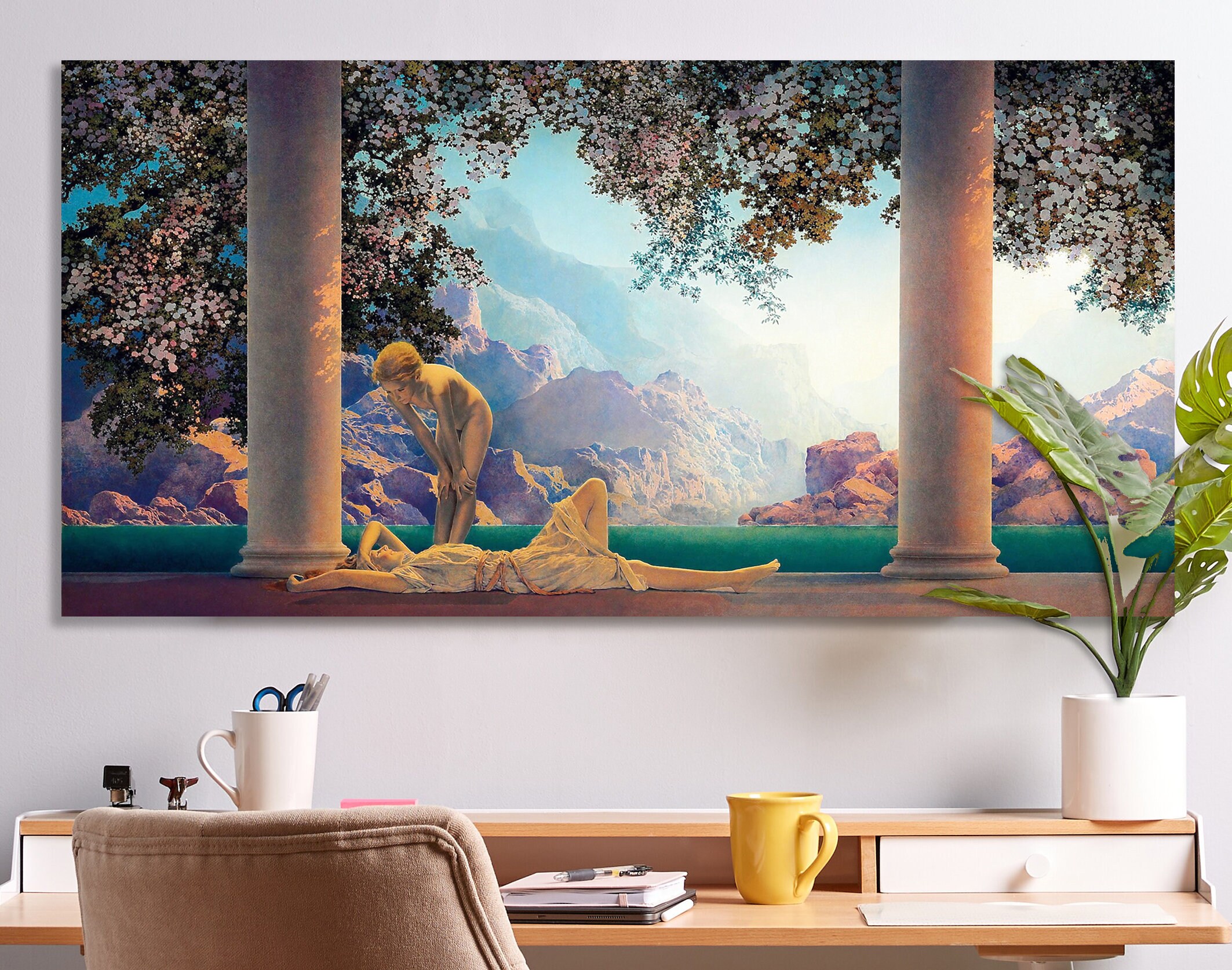 Maxfield Parrish Daybreak Reproduction Canvas Classic Painting - Etsy