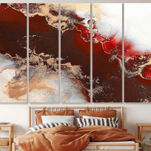 Red Wall Art - Etsy