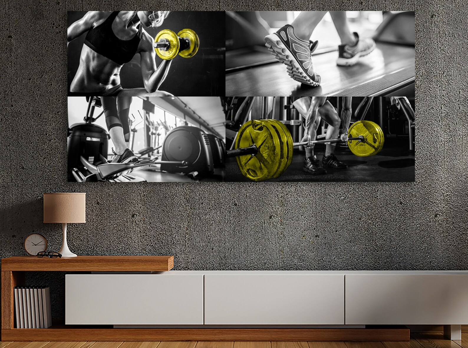 Gym Canvas Motivational Wall Art Sport Art Decor Fitness Studio Poster ...