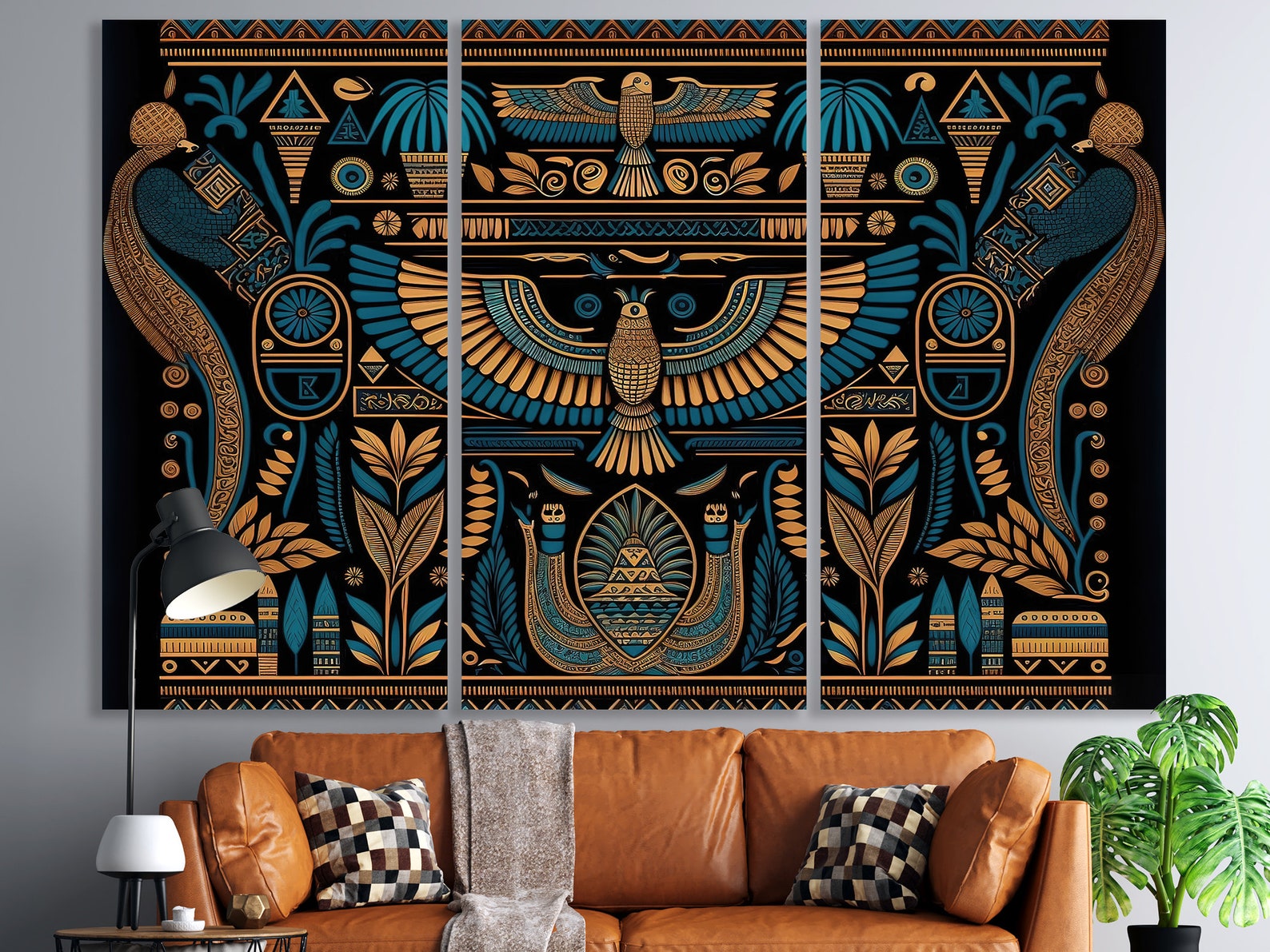 Egyptian Print Canvas Egyptian Wall Art Decor Mythology Wall Art ...