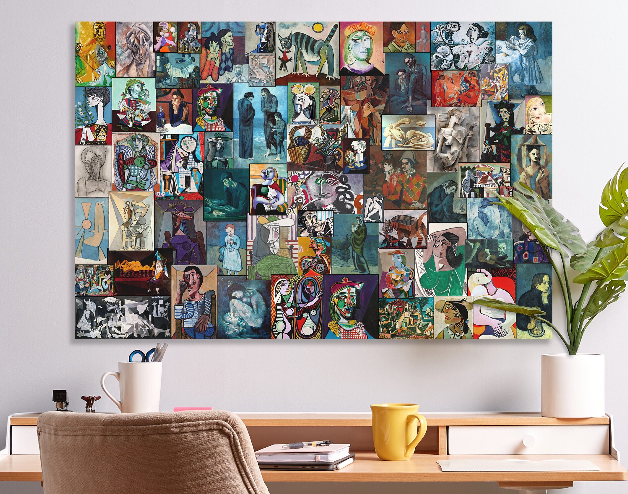 Pablo Picasso Collage Canvas Classic Reproduction Canvas Print Fine Art ...