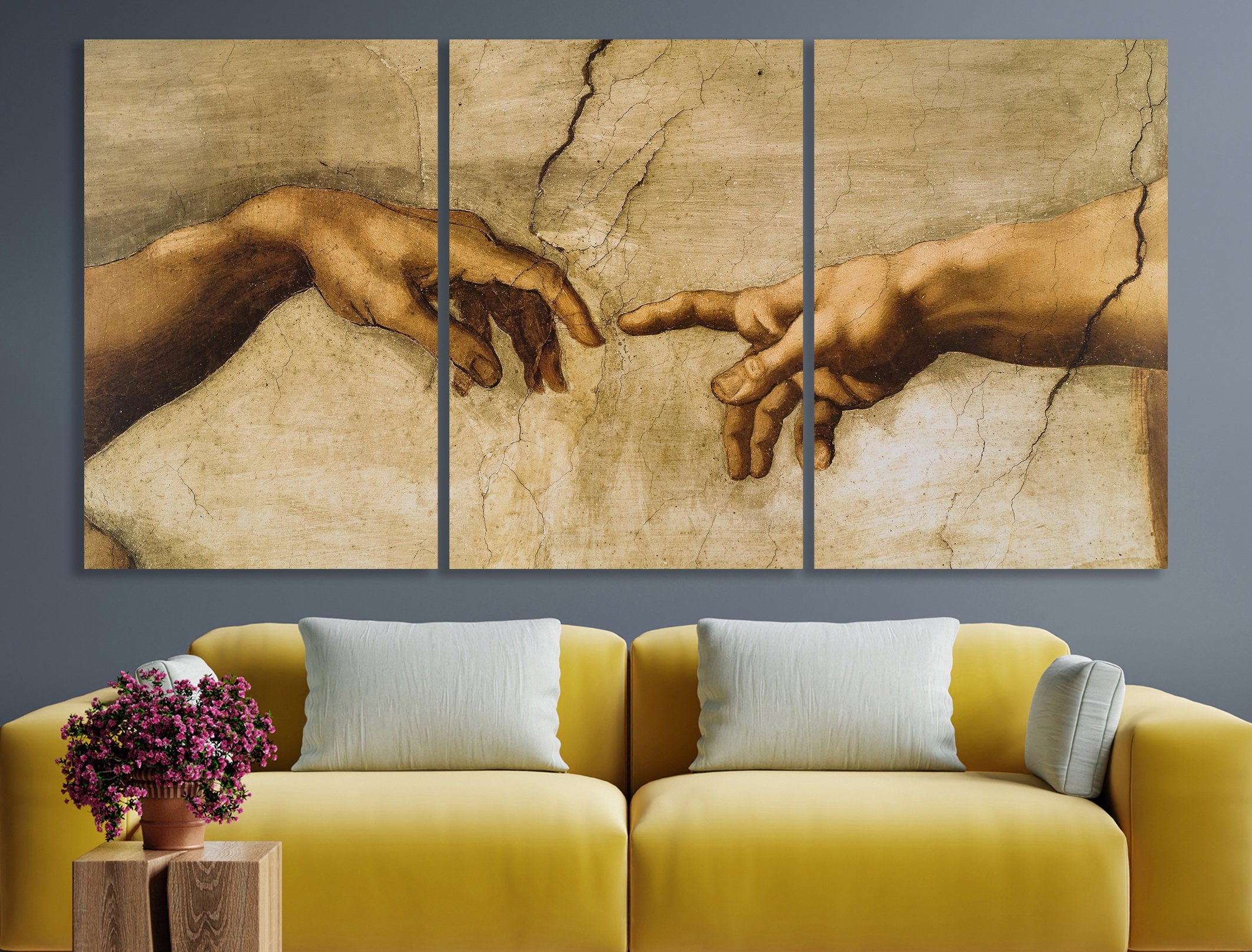 The Creation of Adam Hand of God by Michelangelo Christian - Etsy