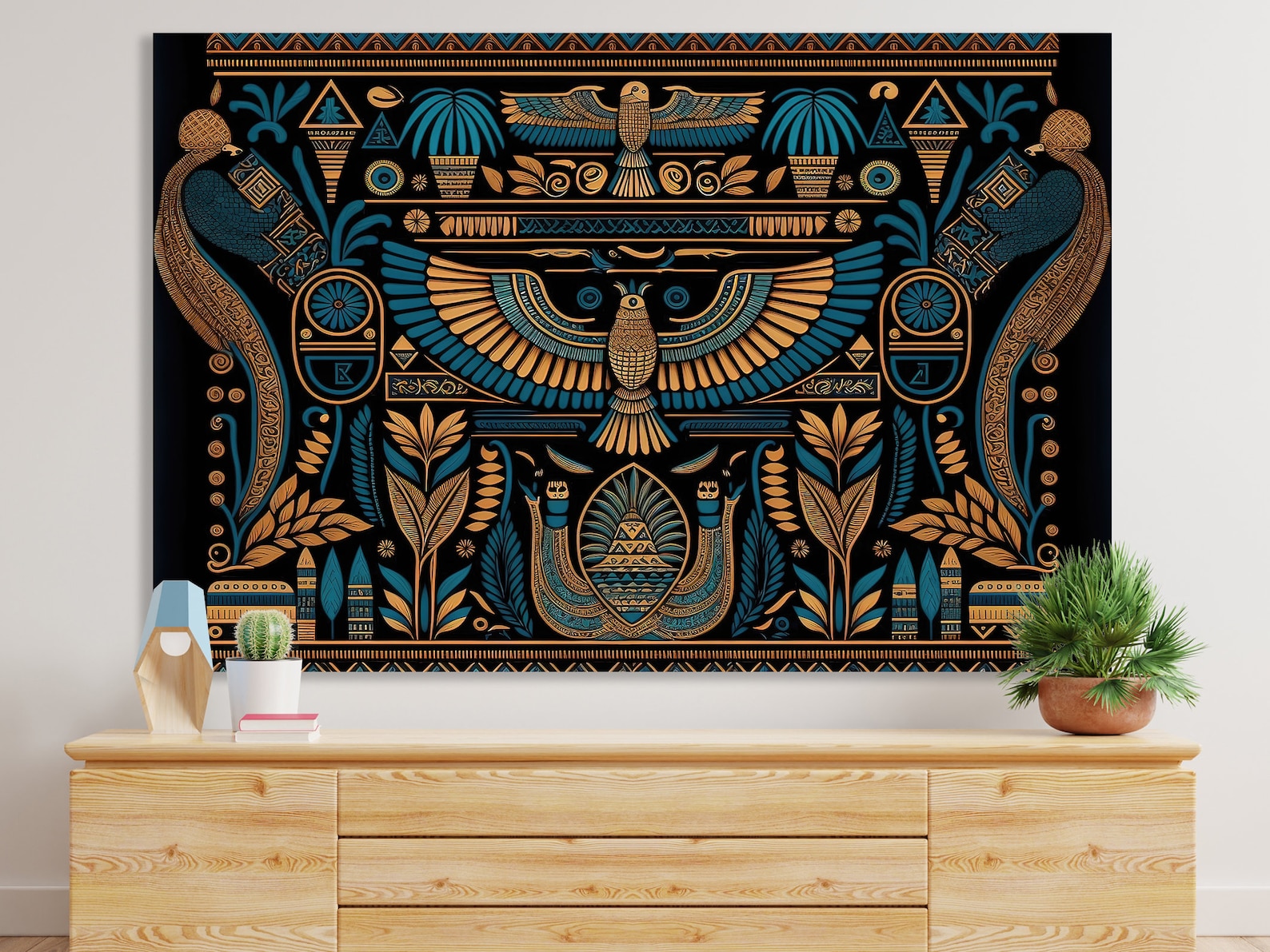Egyptian Print Canvas Egyptian Wall Art Decor Mythology Wall Art ...