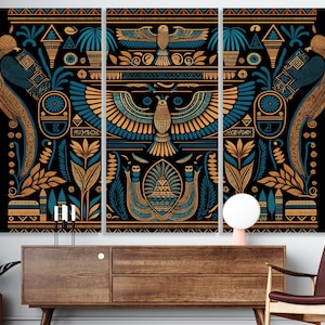 Egyptian Print Canvas Egyptian Wall Art Decor Mythology Wall Art ...