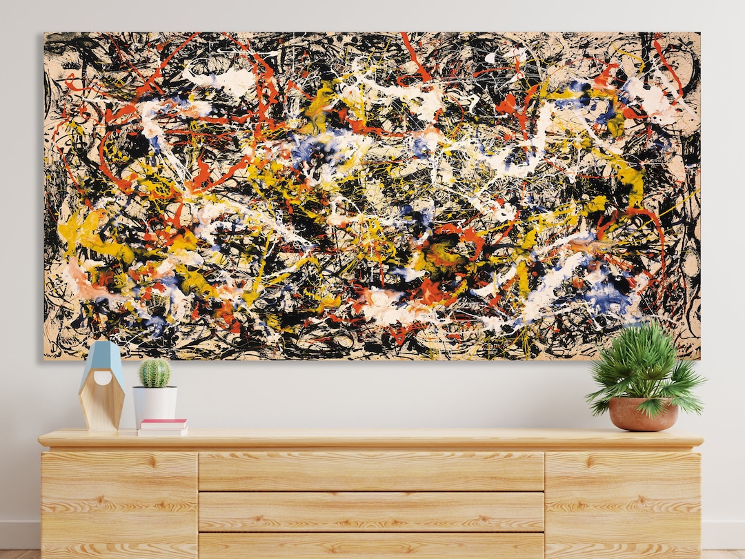 Jackson Pollock Art Canvas Wall Art Canvas Modern Abstract Reproduction ...