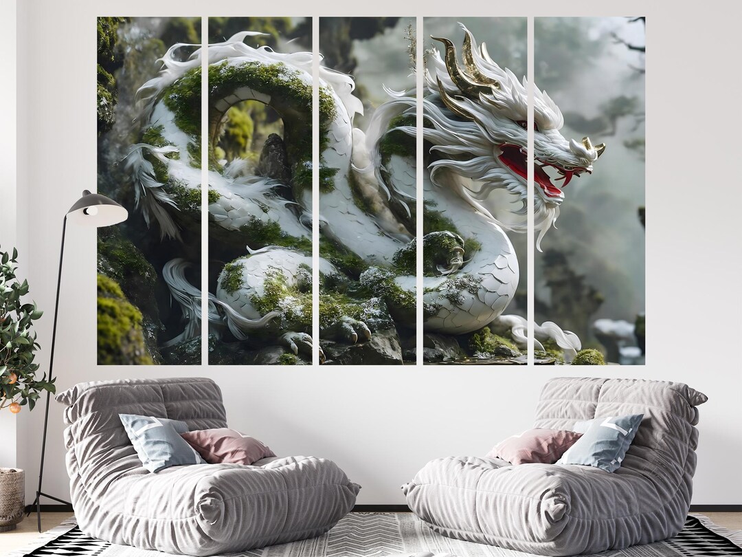 Chinese Dragon Canvas Print Fantasy Art Nature & Mythical Creature ...
