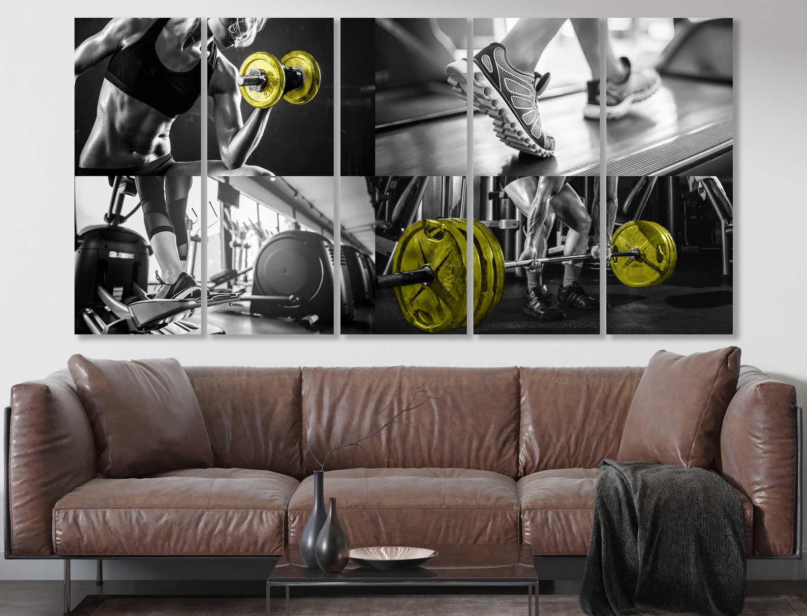 Gym Canvas Motivational Wall Art Sport Art Decor Fitness Studio Poster ...
