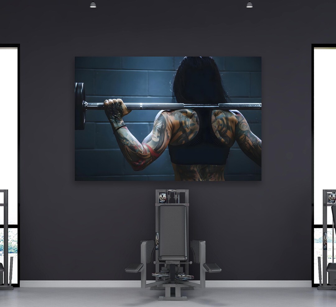 Fitness Motivation Canvas Gym Wall Art Decor Workout Girl Cardio ...