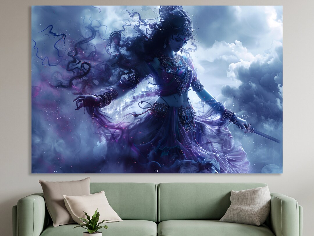 Goddess Kali Ma Performing Dance Canvas Divine Mother Kali Art Hindu ...