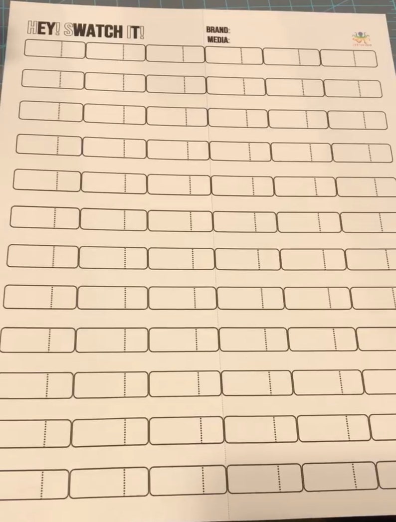 Swatch It! Swatching Template - Etsy