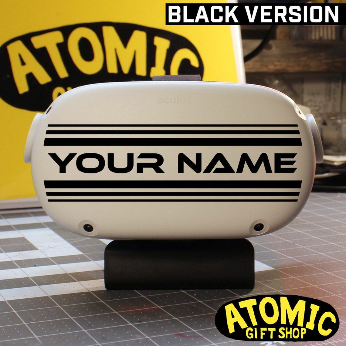 Custom Text Decal For Quest 2 VR Headset Laptops Cars and | Etsy