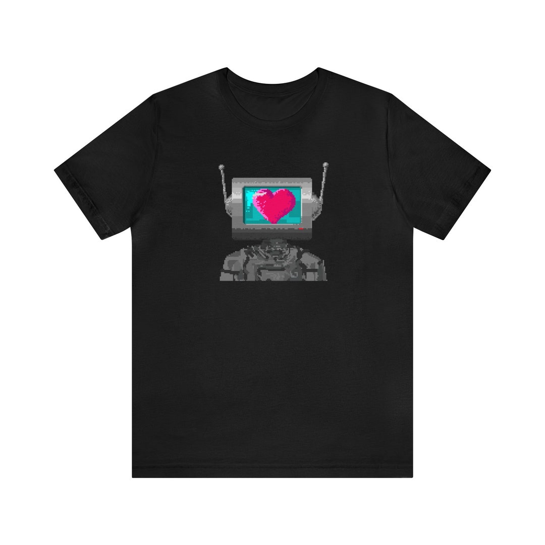 Heartbot Emote Short Sleeve Tee - Etsy
