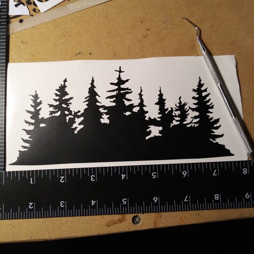 Tree Silhouette Vinyl Die Cut Decal/sticker - Etsy