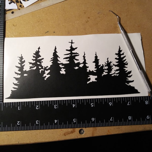 Trees Silhouette Car Decal - Etsy