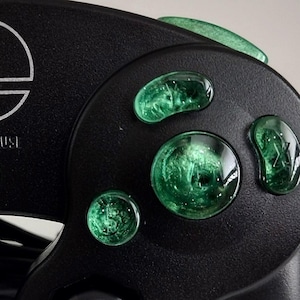 Forest Green Nebula Gamecube Buttons ABXY, Z, D-pad, and Start READ ...