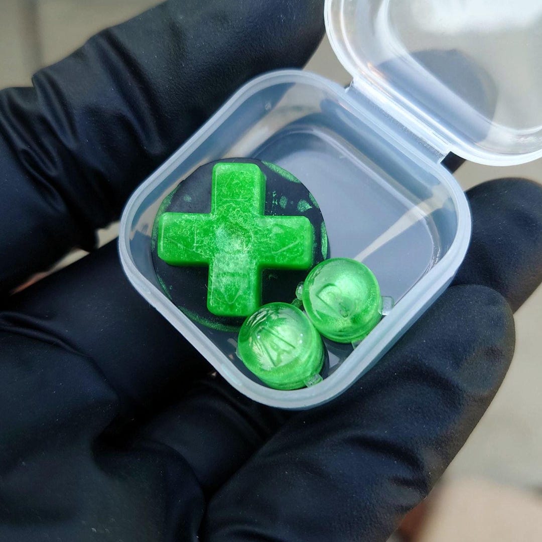 GBA Lime Green Nebula Custom Gameboy Advance Resin Buttons - Etsy