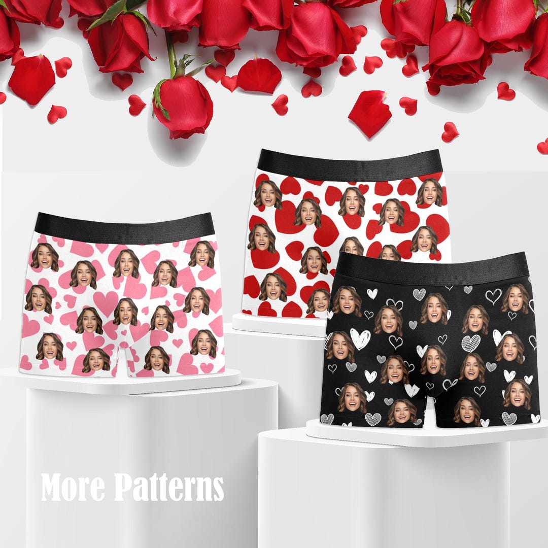 Personalized Face Boxer Briefs for Men, Custom Face Underwear ...