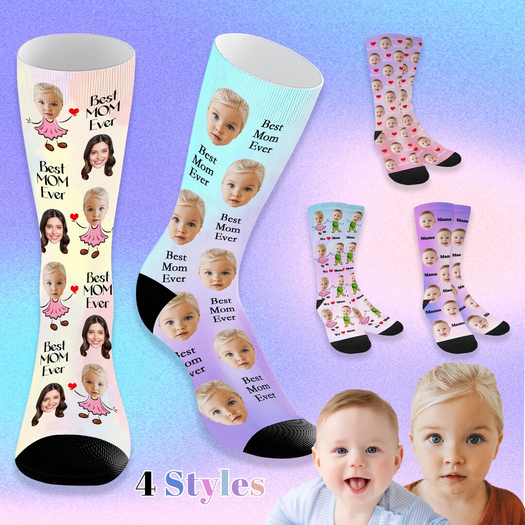 Personalized Face Socks, Custom Face Socks for Women, Socks With Face ...