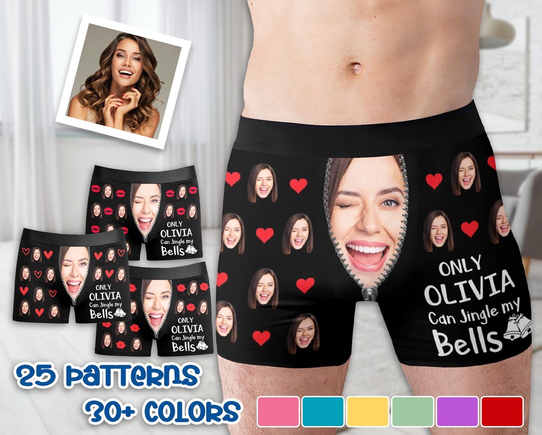 Custom Underwear for Husband Boyfriend, Personalized Face Boxer Briefs ...