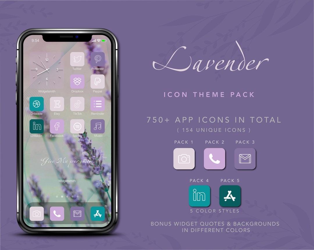 Lavender App Icons | Ios Home Screen Theme (digital Download) - Etsy