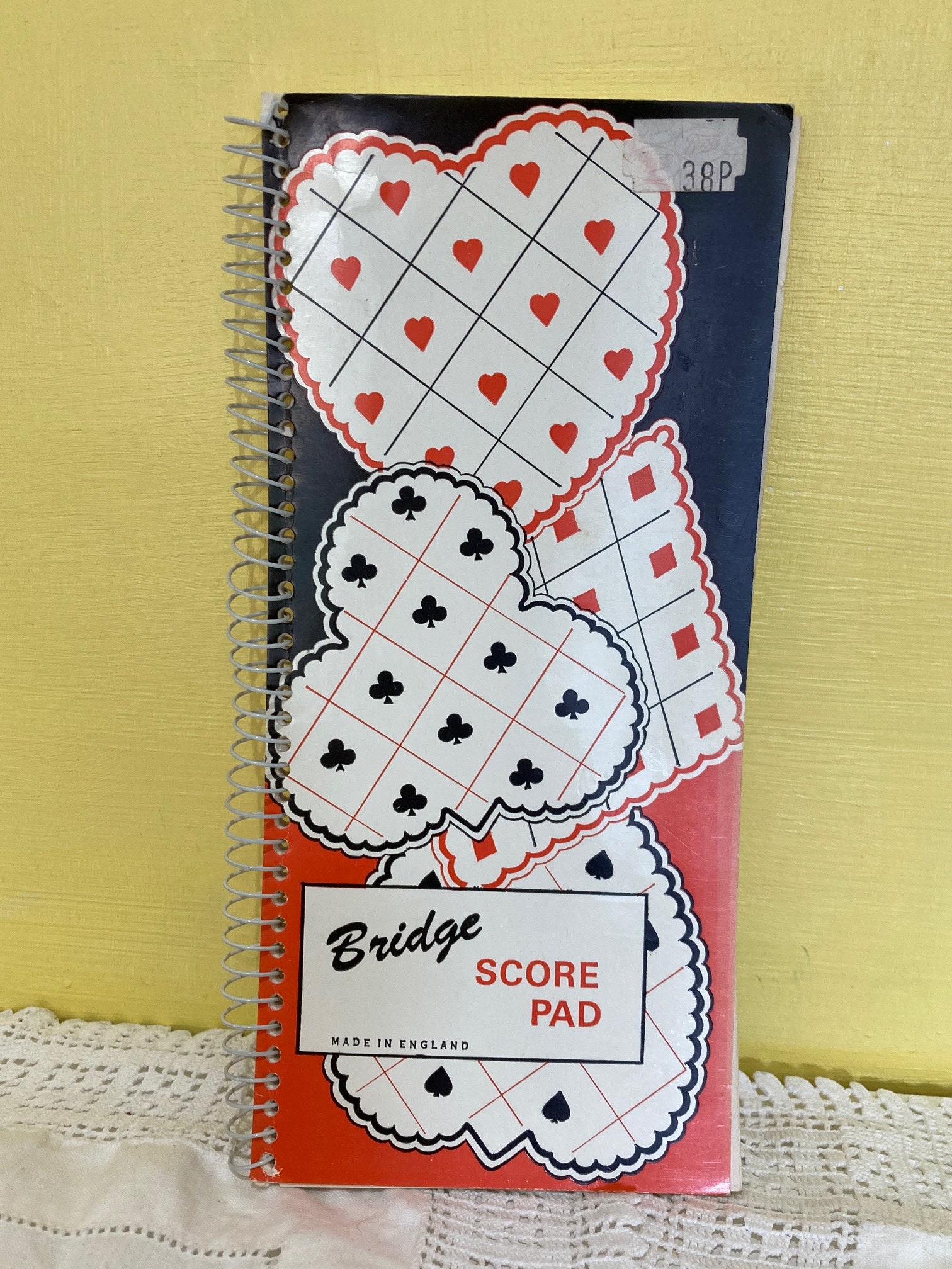 Retro Spiral Bound Bridge Score Pads - Made in England - Score Sheets ...