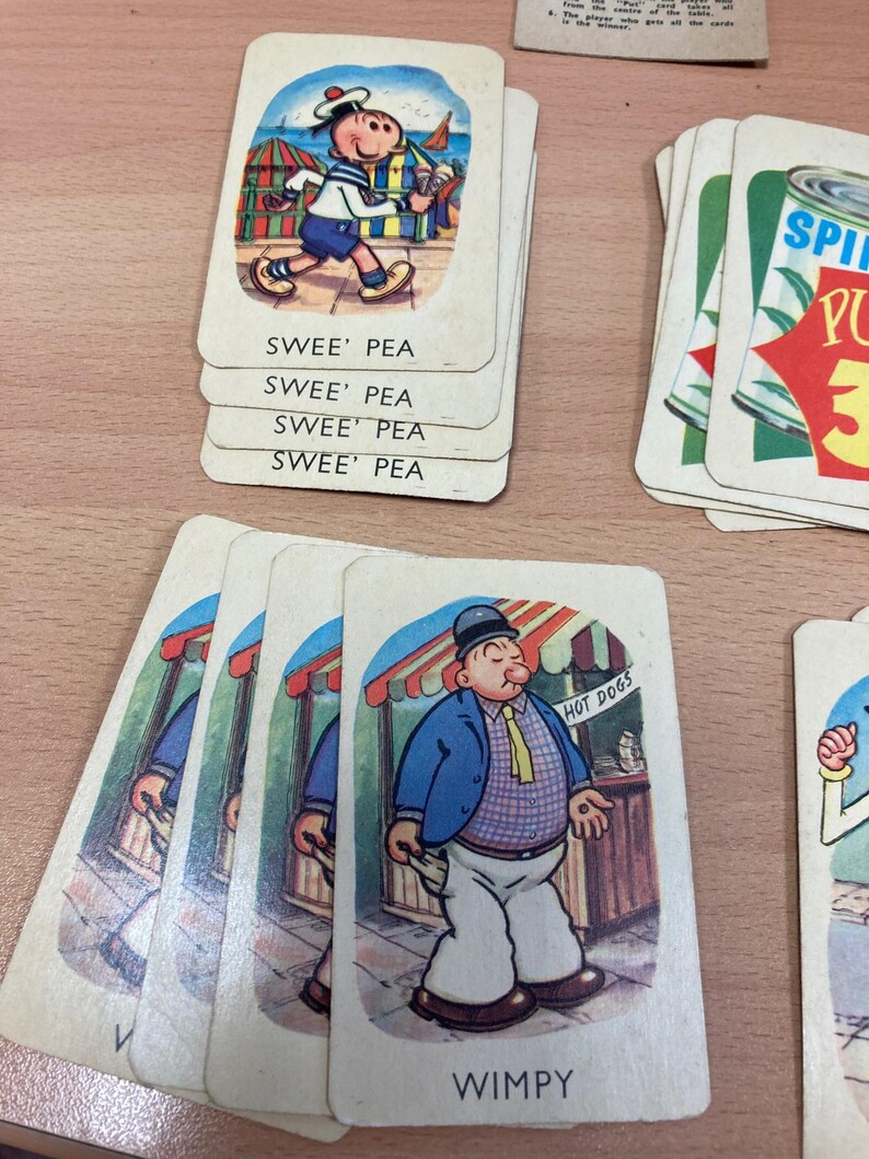 Vintage Popeye Knock Out Playing Card Game by King Features Syndicate 1960 Complete RARE Tower ...