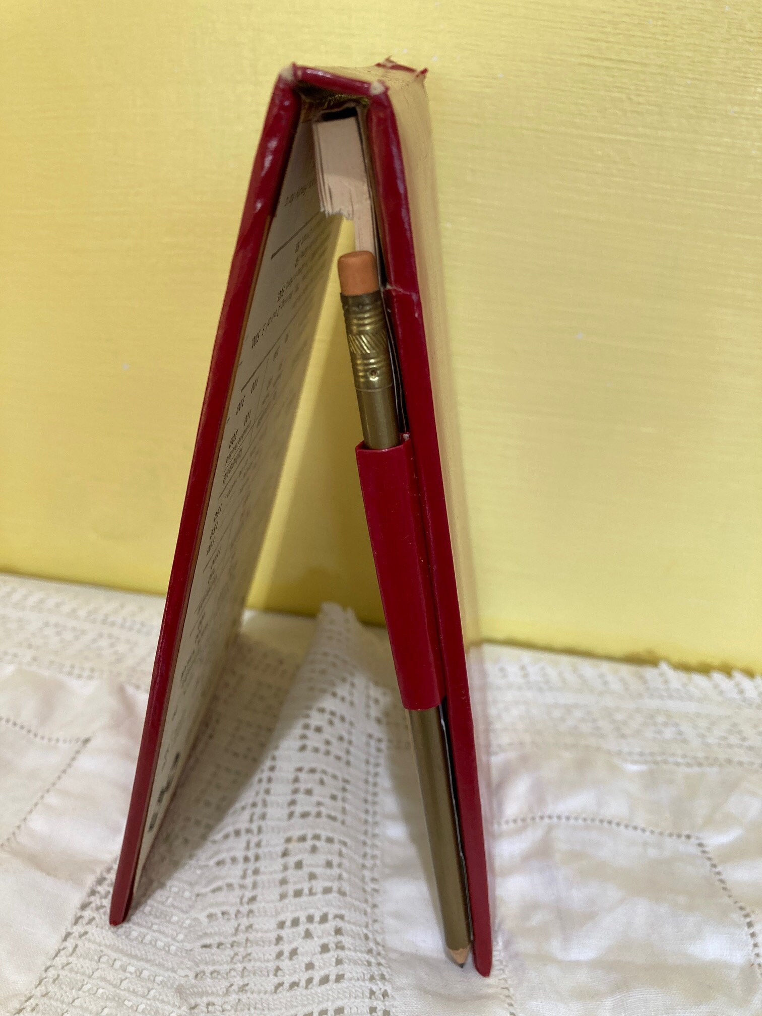 Vintage Bridge Score Sheet Folder - Red Card Holder - Contract Bridge ...