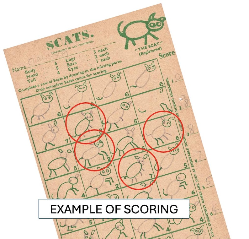 The Game of Scats - Instant Download - Party Parlour Game - Fun 1940s ...