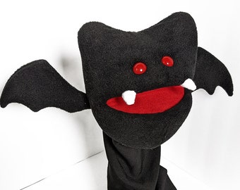 Vampire Bat Handmade Professional Puppet Bat Plushie With Movable Mouth ...