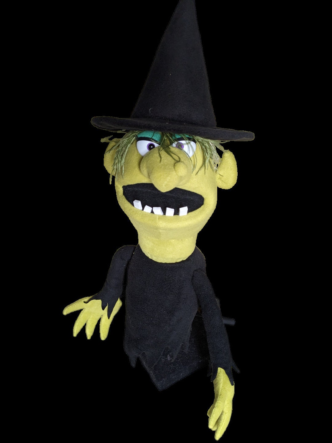 Green Witch Halloween Puppet - Etsy