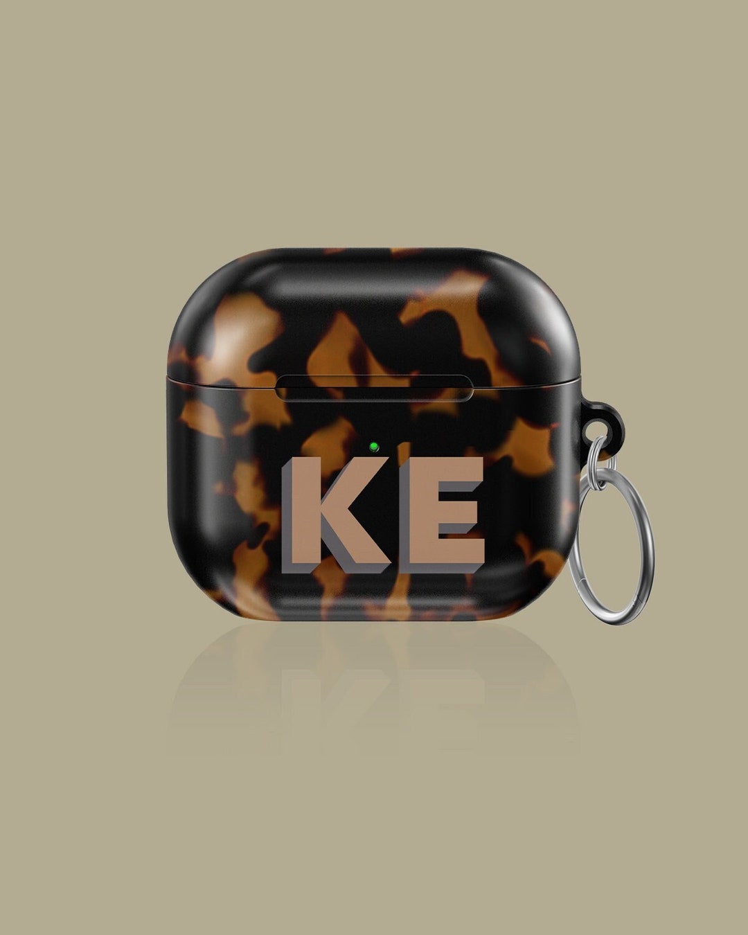 Monogram Personalised Tortoise Apple Airpods 1/2/3 Pro Case With ...