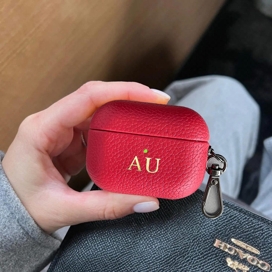 Dedicated Connection Personalized Pebble Leather Airpods Case ...