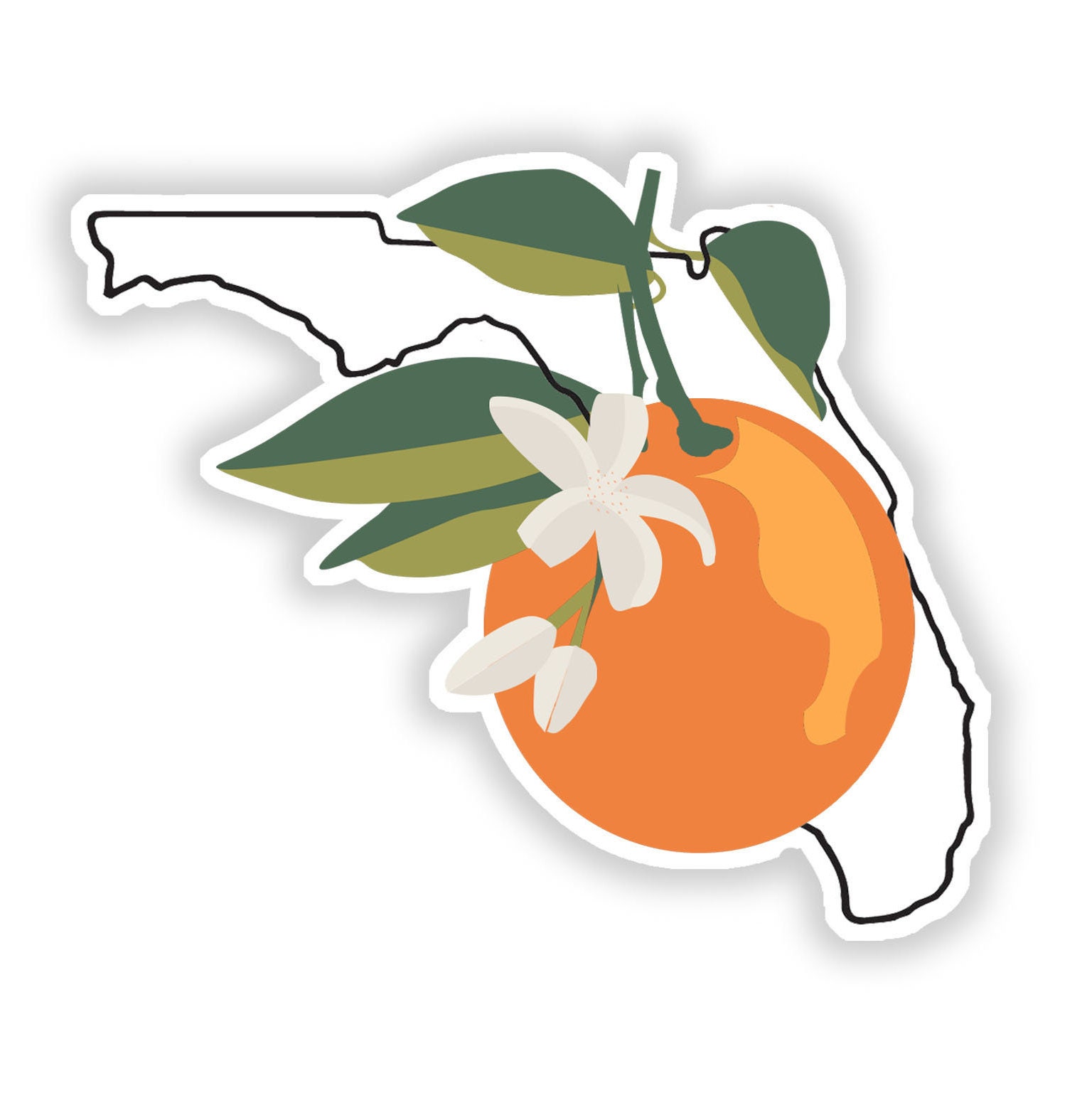 Florida State Orange Aufkleber | Etsy