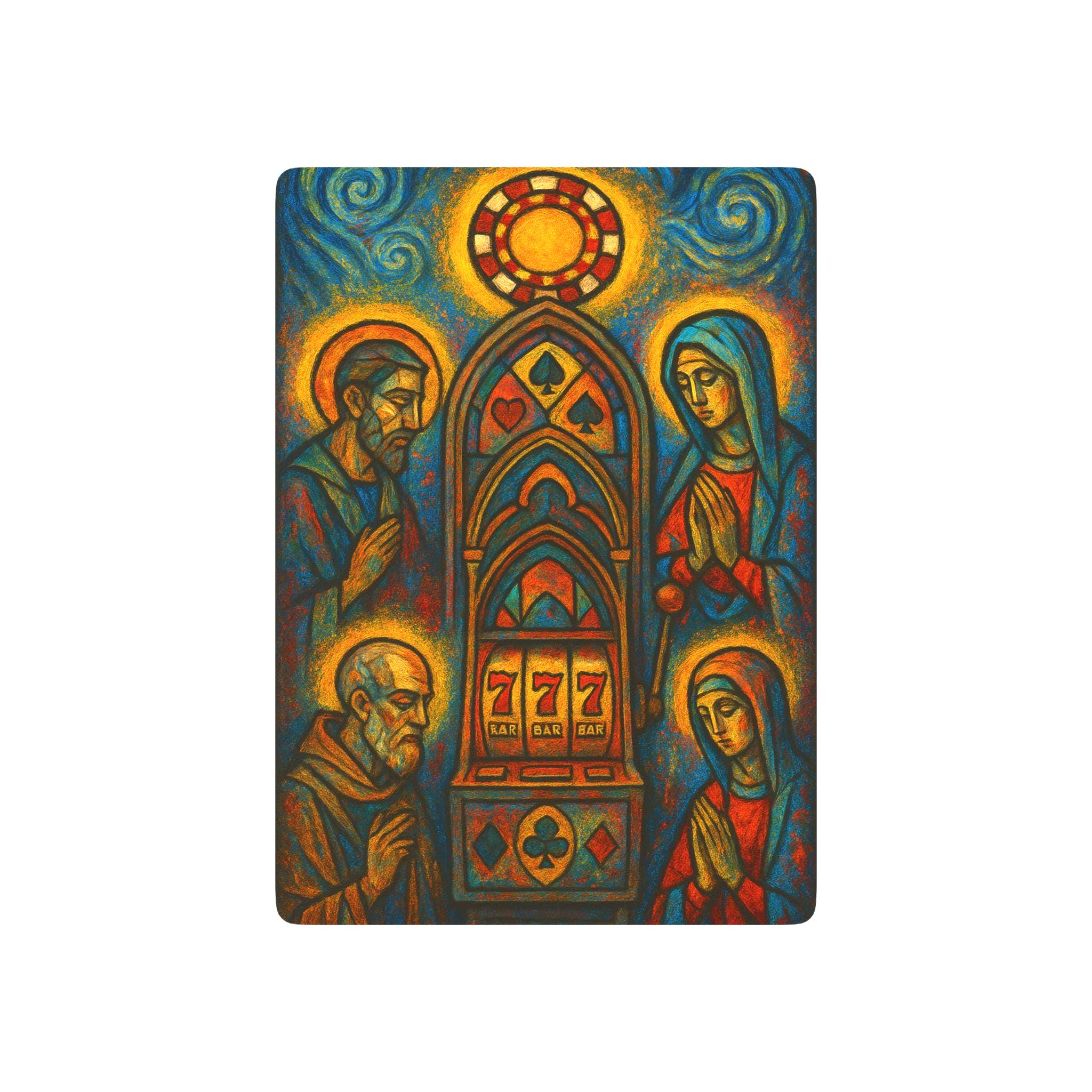 Gothic Surrealist Poker Cards: Cubist Figures, Golden Light - Etsy