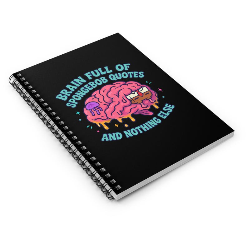 Spongebob Quotes Spiral Notebook - Fun Journal, Gift for Fans, Back to ...