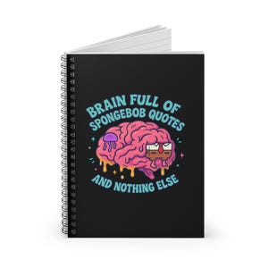 Spongebob Quotes Spiral Notebook - Fun Journal, Gift for Fans, Back to ...