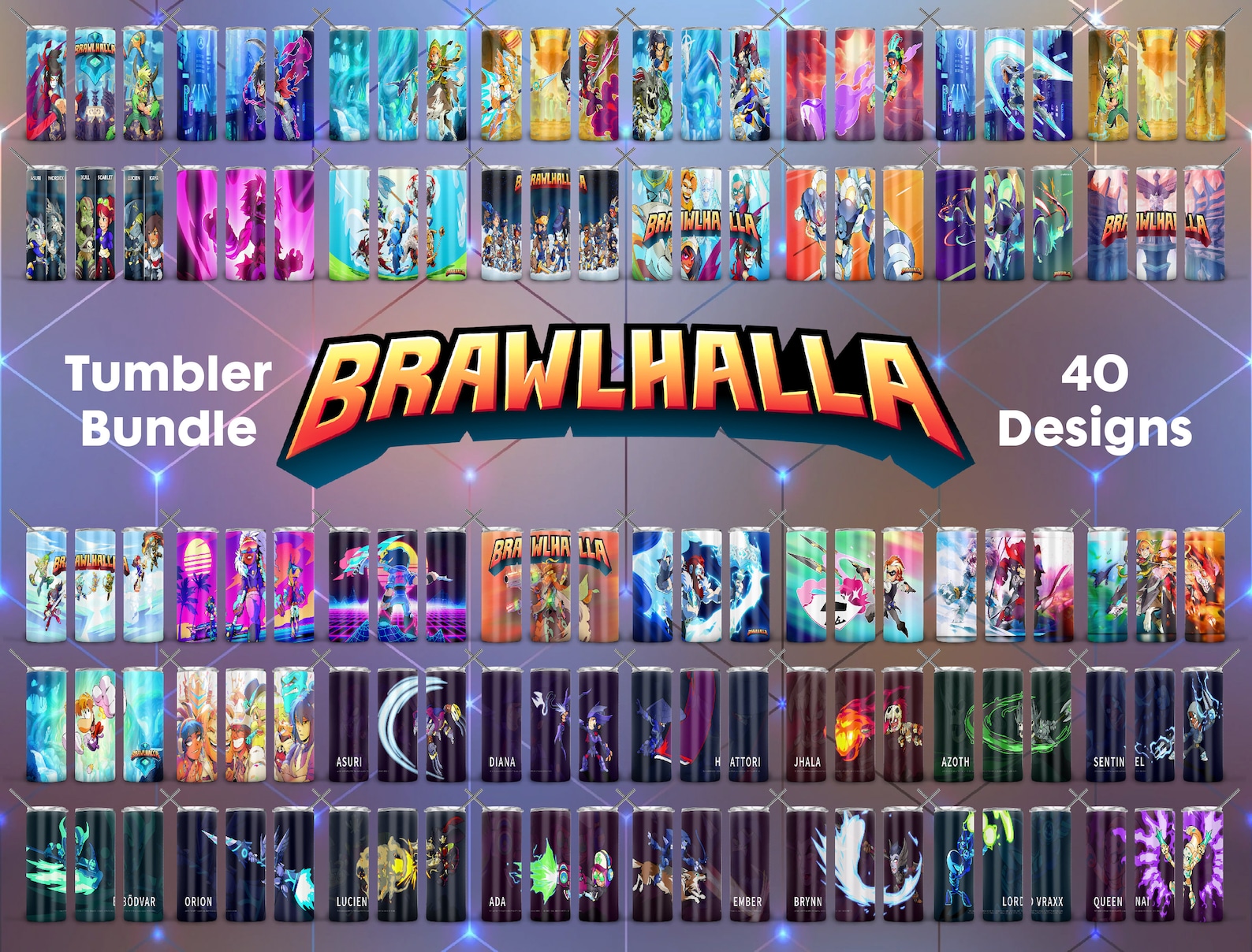 Bundle 40 Brawlhalla 20oz Skinny Straight&Tapered | Etsy