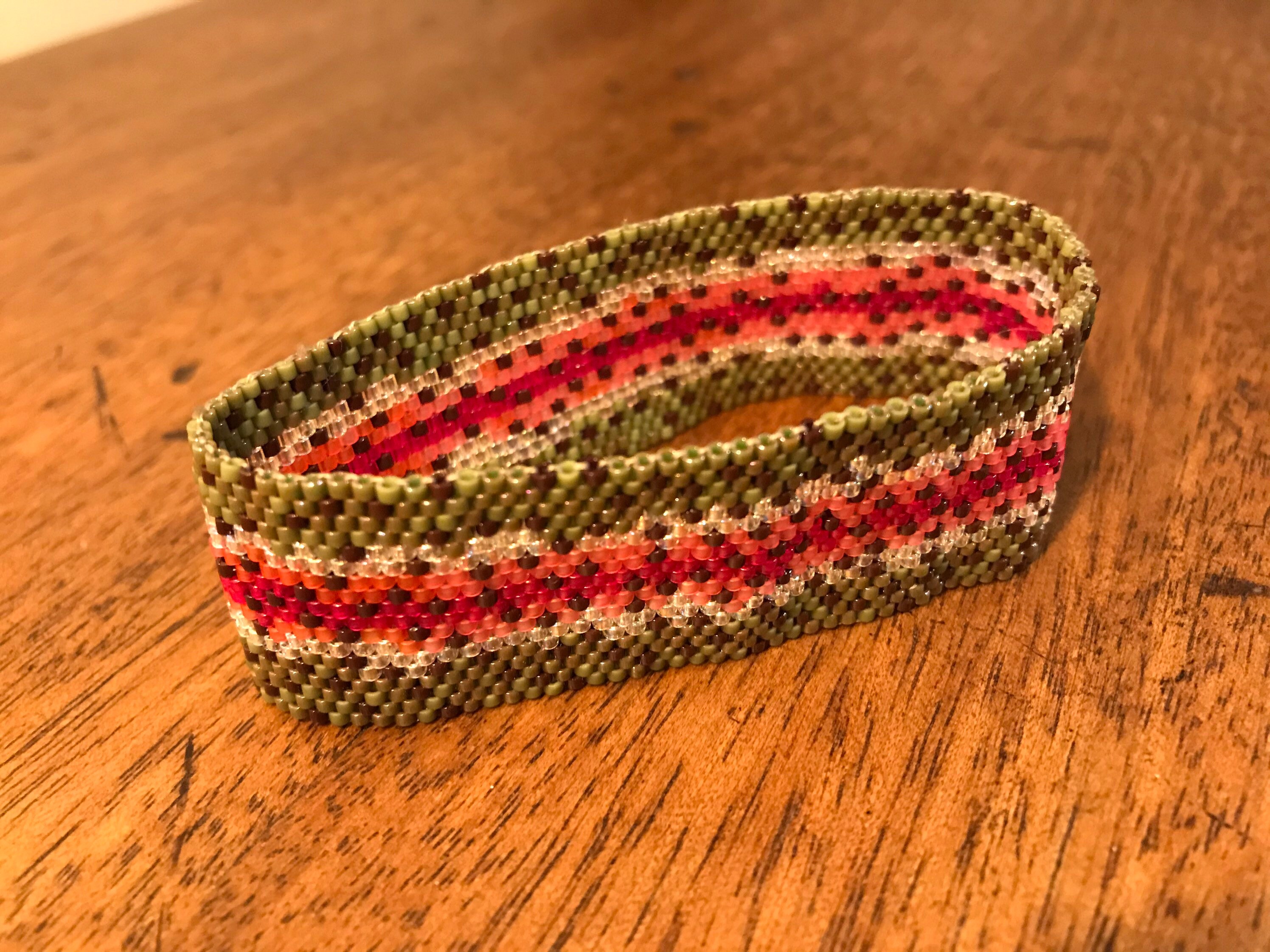 Handcrafted Beaded Bracelet Wild Rainbow Trout Pattern - Etsy