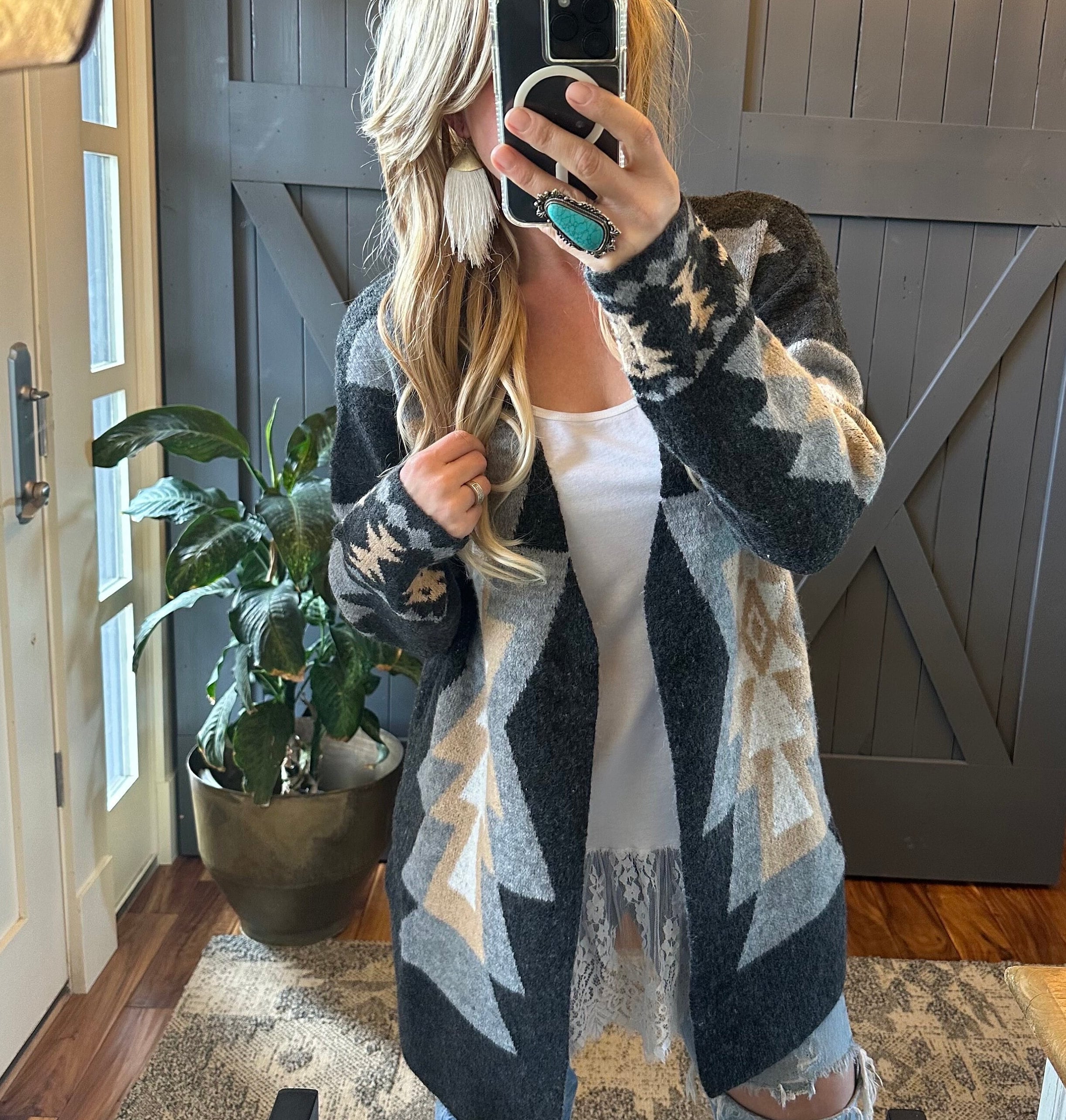 Southwestern Knit Cardigan: Western Boho Sweater by Lavender Tribe ...